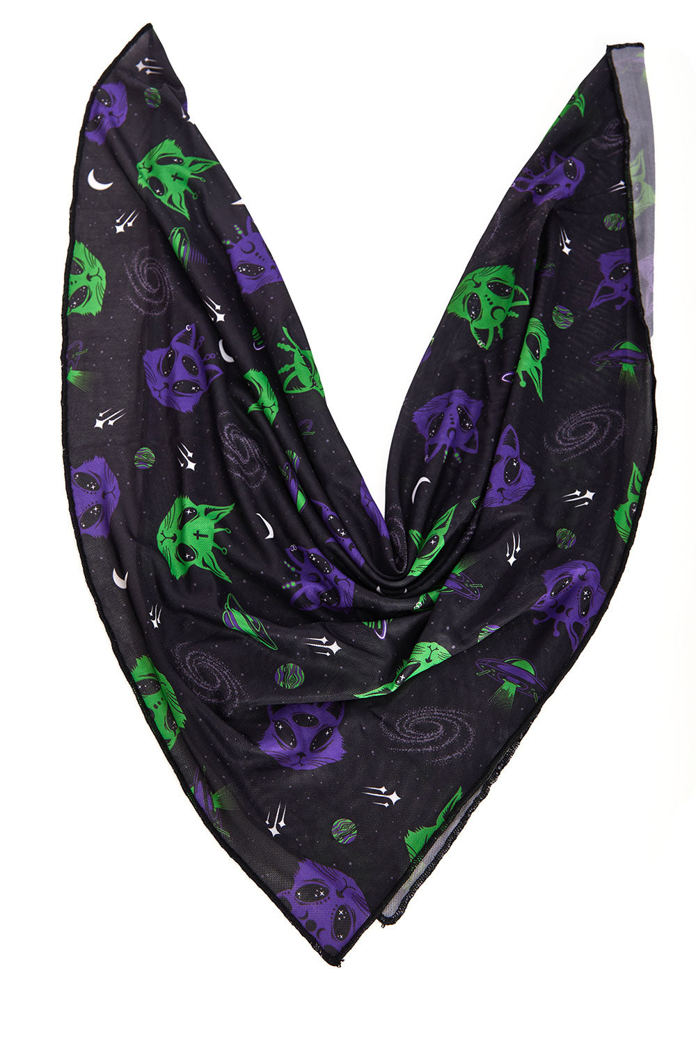 Banned Alternative ALIEN SPACE CAT BANDANA